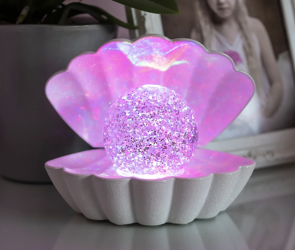 Colour Change Shell Clam Glitter Pearl Mermaid Lamp Gift 20 Styles ...