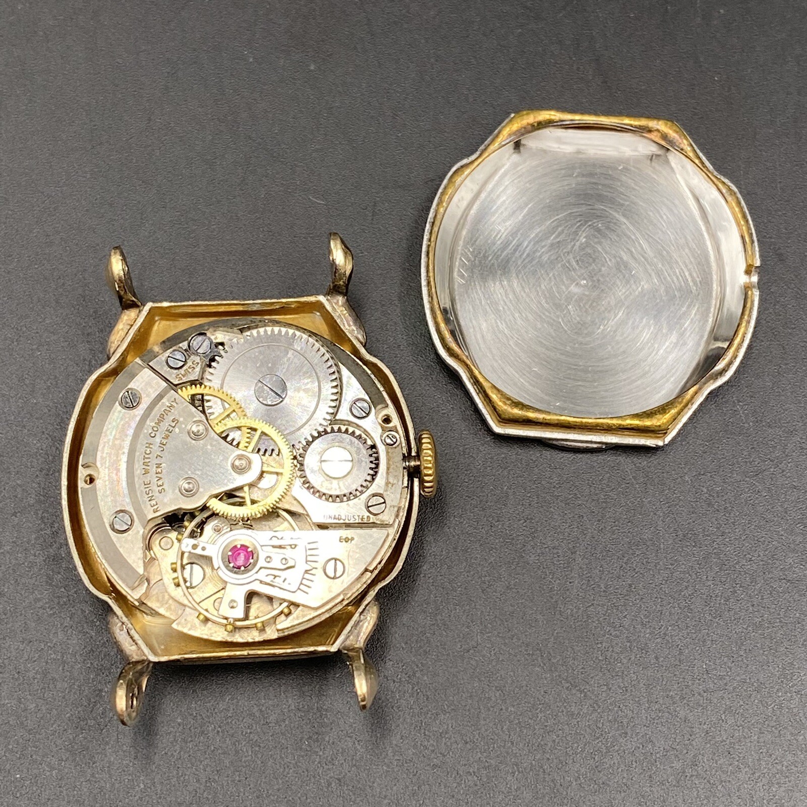 Vintage Rensie Shockresist Watch Swiss Mechanical 7 Jewels Deco Style ...