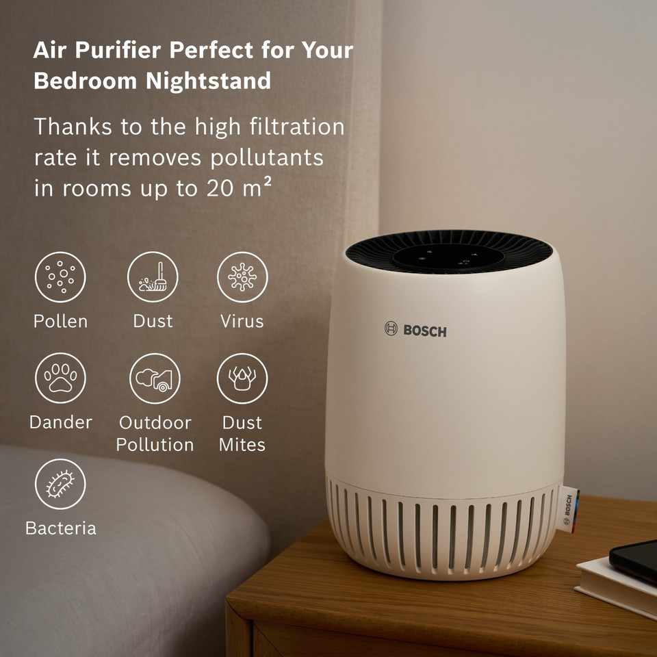 Bosch Air 500 Air Purifier - For Rooms up to 23 m² - CADR: 100 m³/h ...