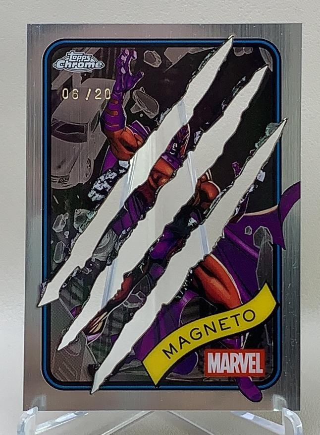 2025 Topps Chrome Marvel Magneto #169 Clawed Stainless Steel Variation ...