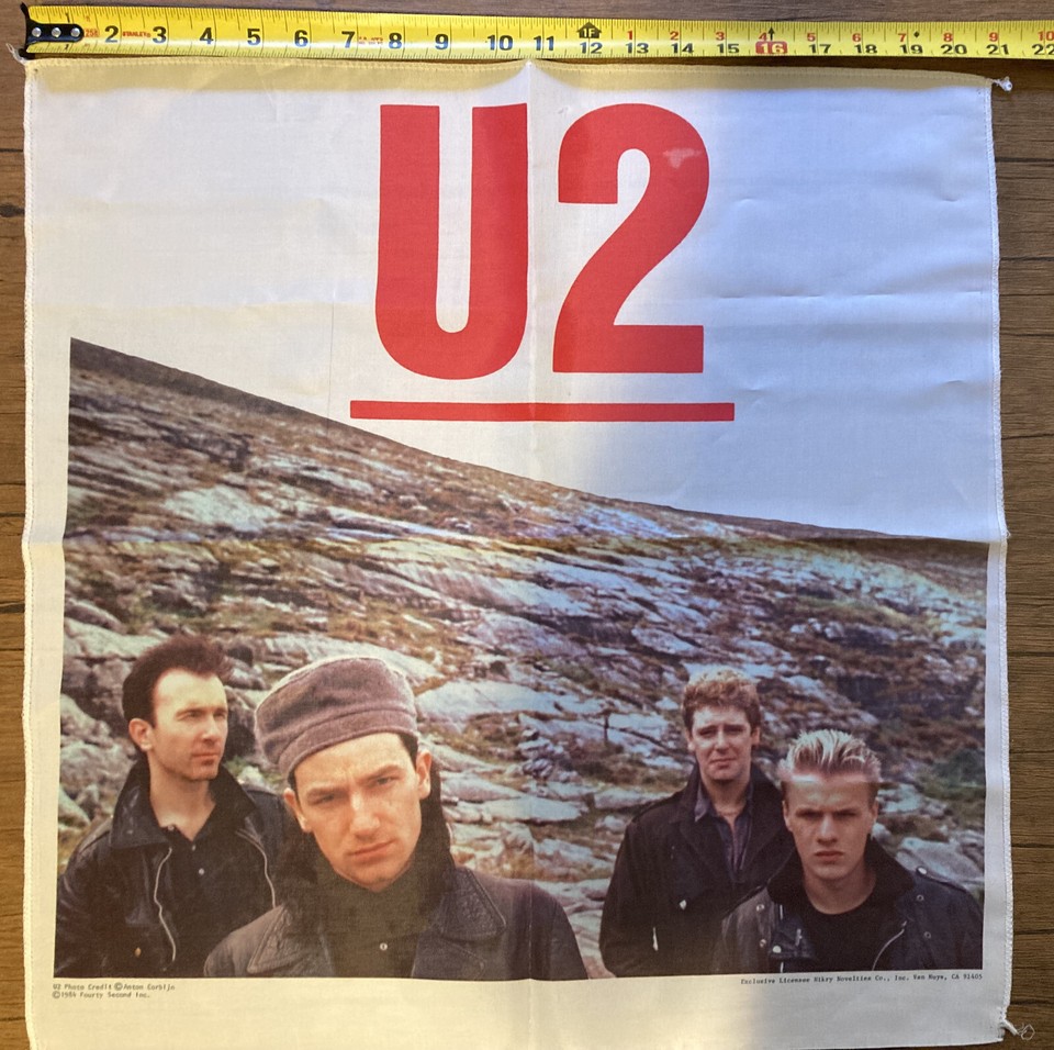 U2 Irish Rock Band 1984 Art Banner Tapestry Vintage And Rare War Album ...