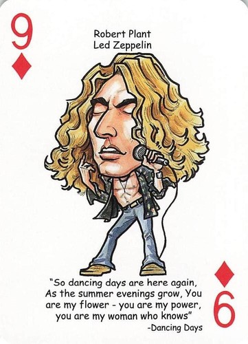 Robert Plant Led Zeppelin 9 of Diamonds Rock N Roll Music Legends ...