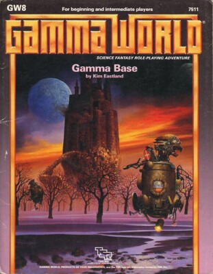 GW8 GAMMA WORLD GAMMA BASE w/MAP VGC! Adventure Module TSR #7511 Sci-Fi ...