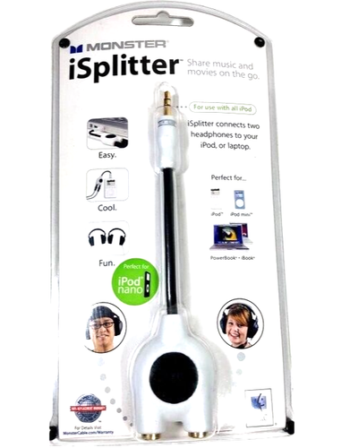 Monster Cable iSplitter Mini Y-Adapter for Apple iPod, iBook and ...