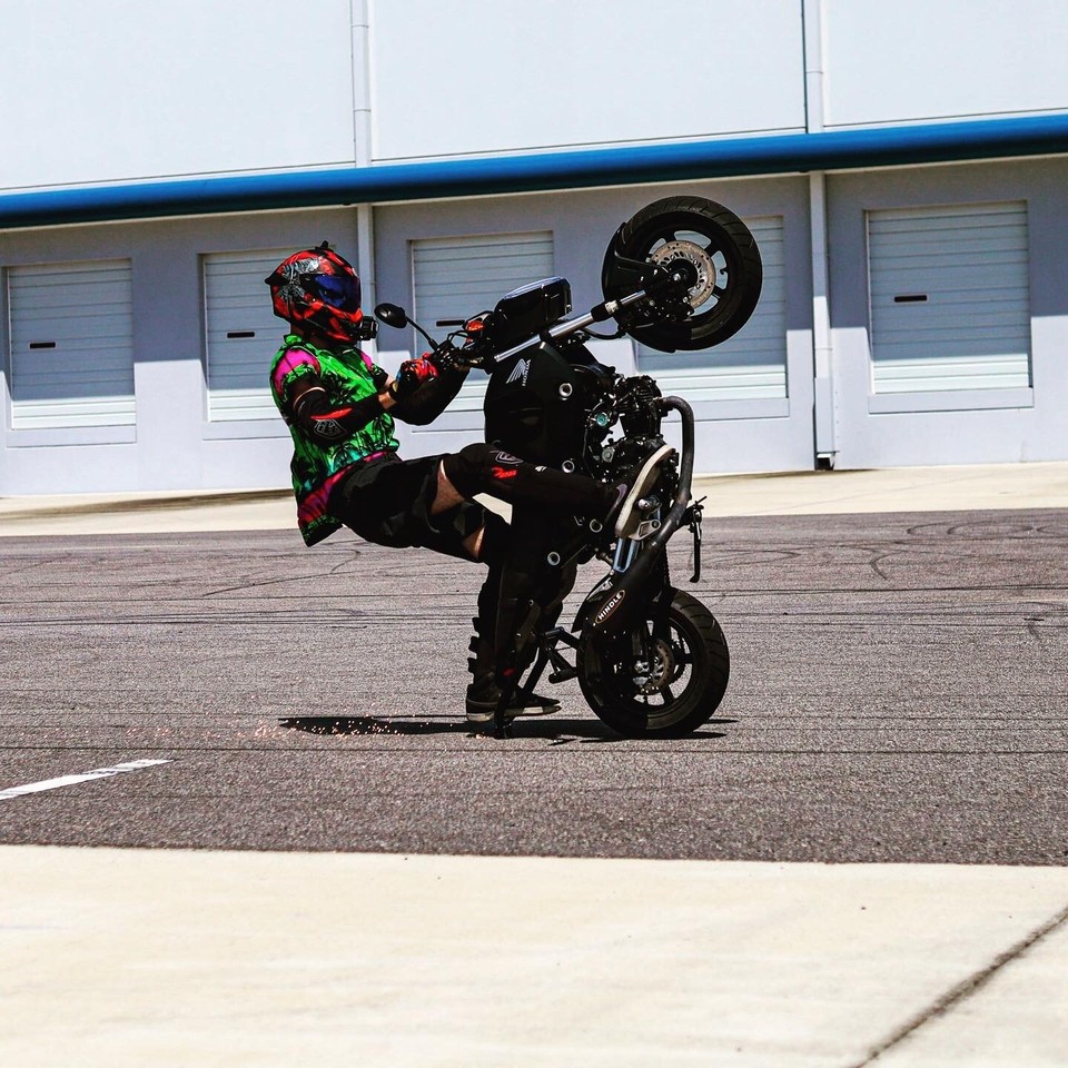 2014 - 2021 GROM STUNT 12 BAR SUB CAGE (BLACK) (ROUND WITH TITANIUM ...