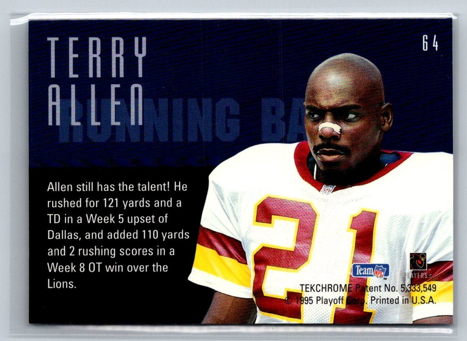 1995 Playoff Contenders #64 Terry Allen NFL Redskins | eBay