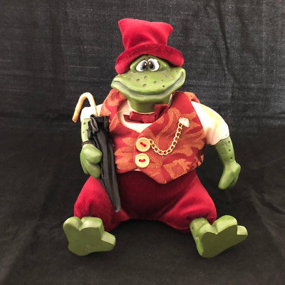 Mr Toad Plush Shelf Sitter Ceramic and Velvet with Umbrella and Top Hat ...