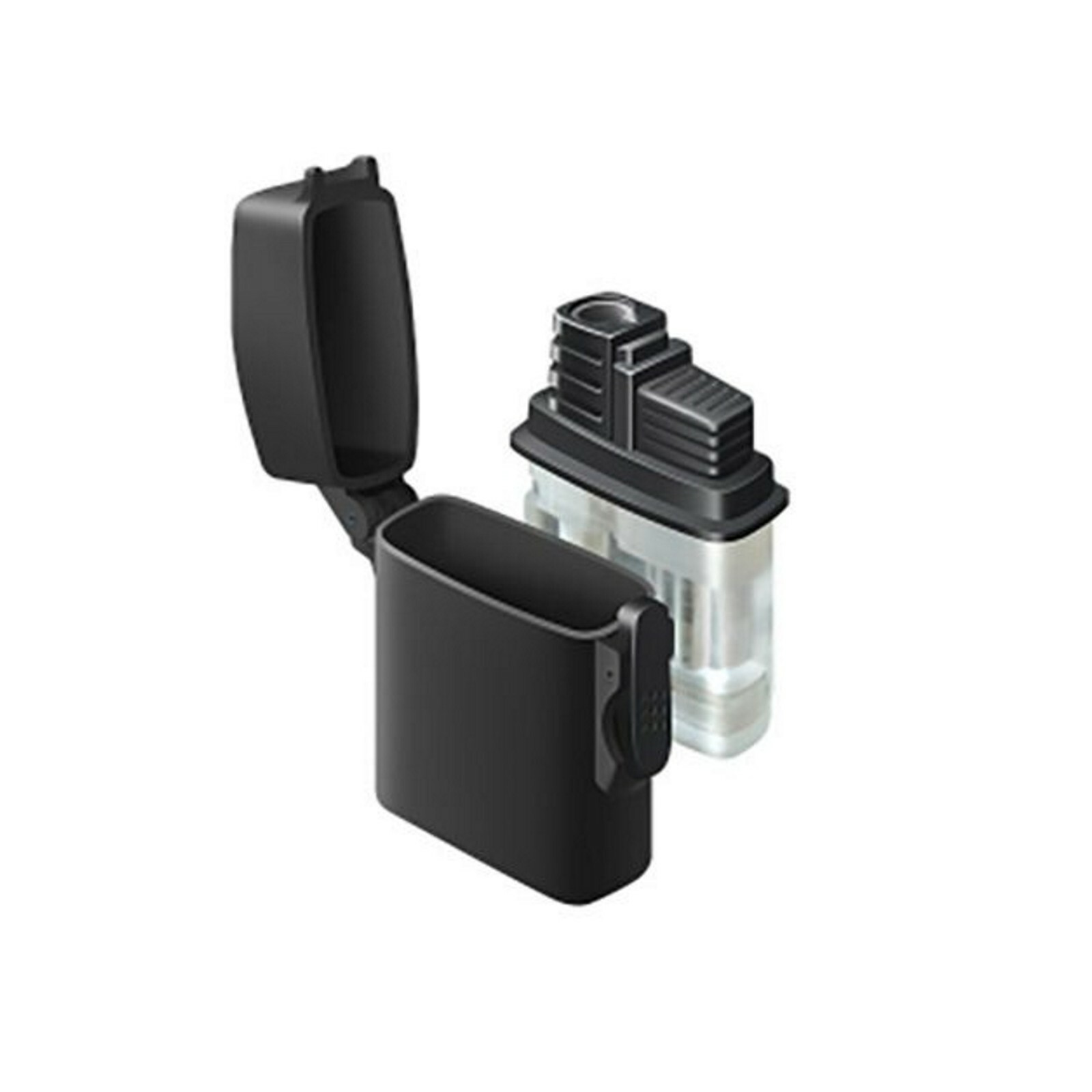 Black Rubber Case Jet Zenga Lighter, Refillable Lighter, Windproof - ZL ...