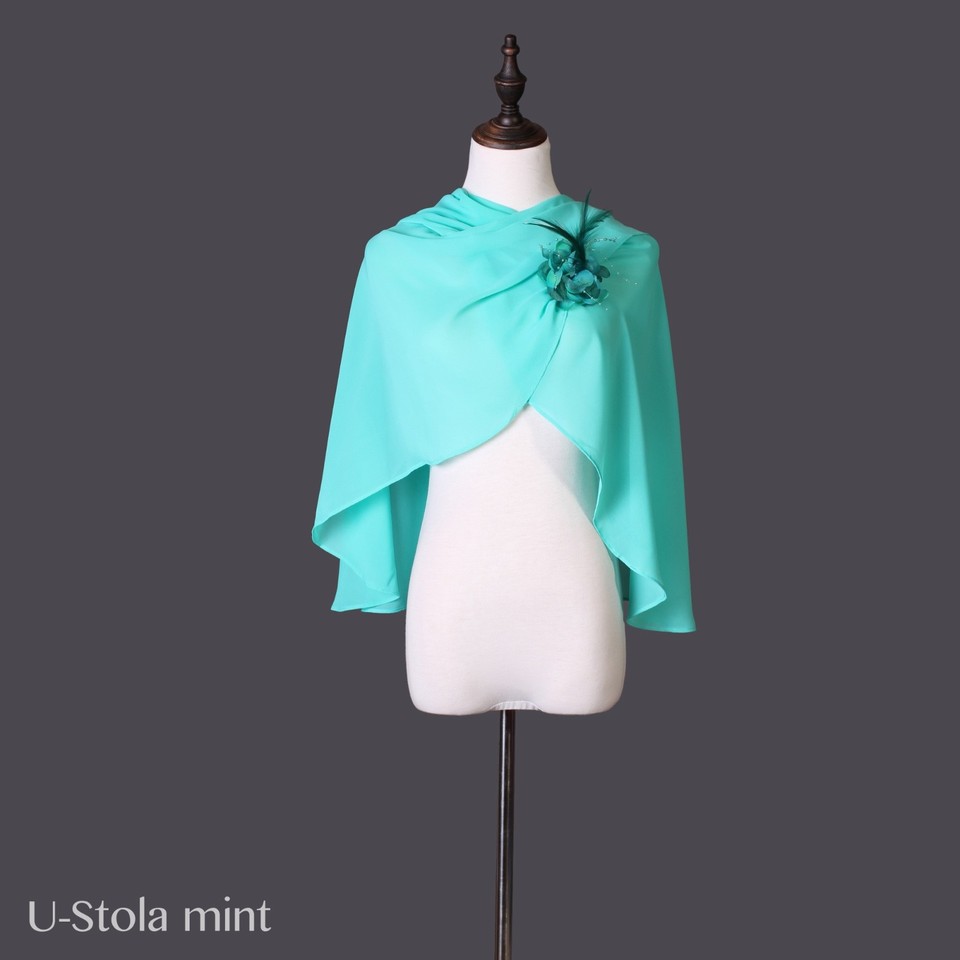 U-Form Stola Schal Tücher Stolen Hochzeit Freizeit Party chiffon Trends ...