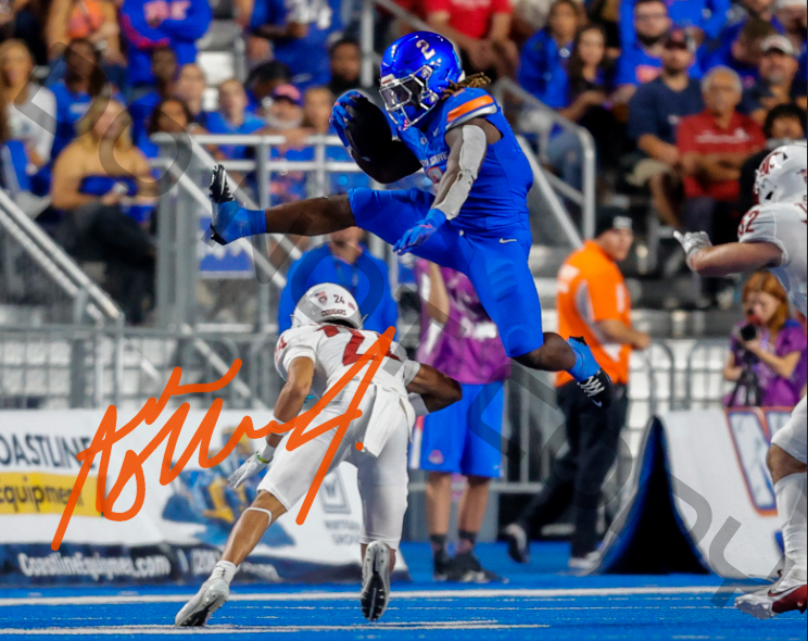 Ashton Jeanty Auto 8x10 Signed Boise State Heisman Jump Over Reprint ...