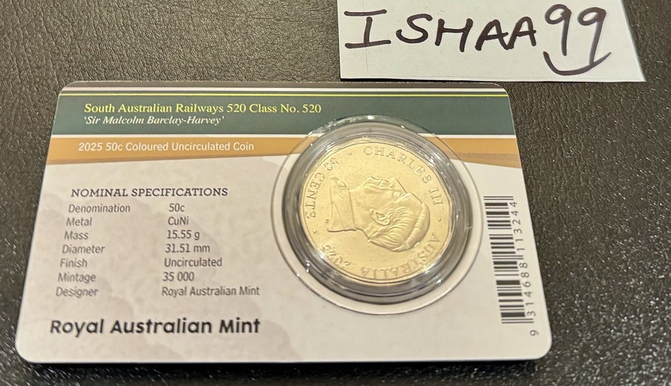 2025 50c SA No. 520 Steam Giants Train RAM Coin Card Fifty Cents | eBay ...
