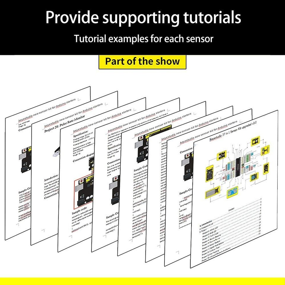 KEYESTUDIO 37 in 1 Sensor Kit 37 Sensors Modules Starter Kit for ...