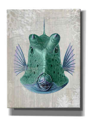 Epic Graffiti 'Cowfish' by Fab Funky Giclee Canvas Wall Art | eBay
