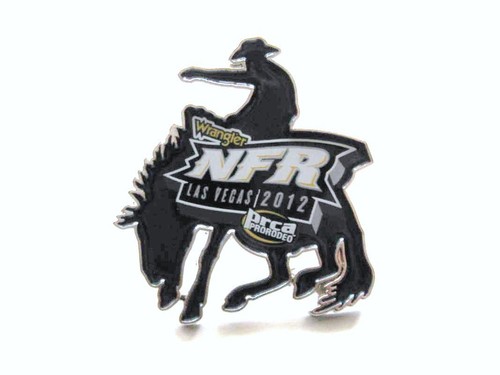2012 Wrangler NFR PRCA Rodeo Hat Lapel Pin Souvenir Lone Rider Cowboy ...