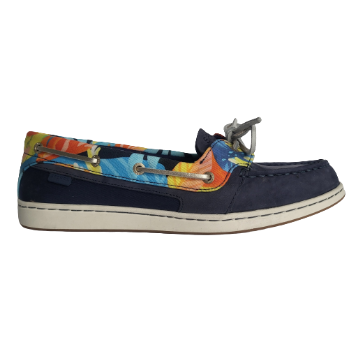 Sperry Top Sider Starfish Coral Navy Multi Women Leather Boat Shoes ...