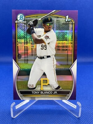 Tony Blanco Jr. 1st Bowman Chrome Purple Refractor #/250. Pirates | eBay