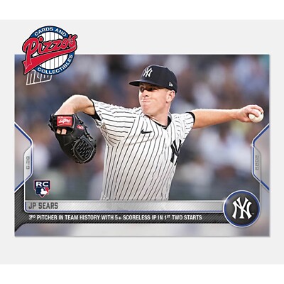 JP Sears RC Yankees - 2022 MLB TOPPS NOW Card 425 In Hand | eBay