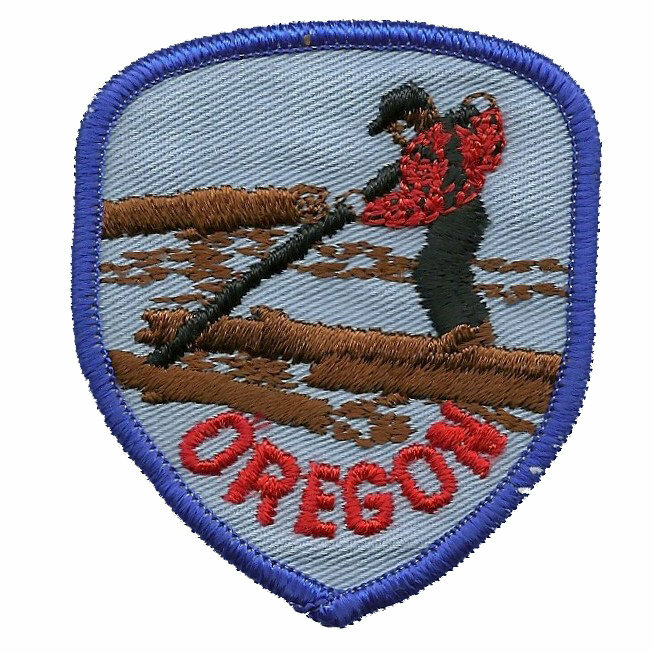 Oregon Patch - Logger - Lumberjack - Shield Travel Patch Iron On - OR ...