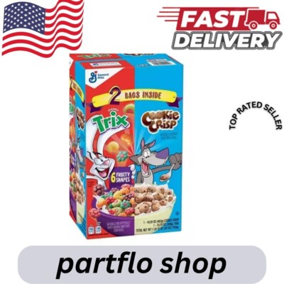 Trix & Cookie Crisp Cereal, Variety Pack (28 oz., 2 pk.) | eBay