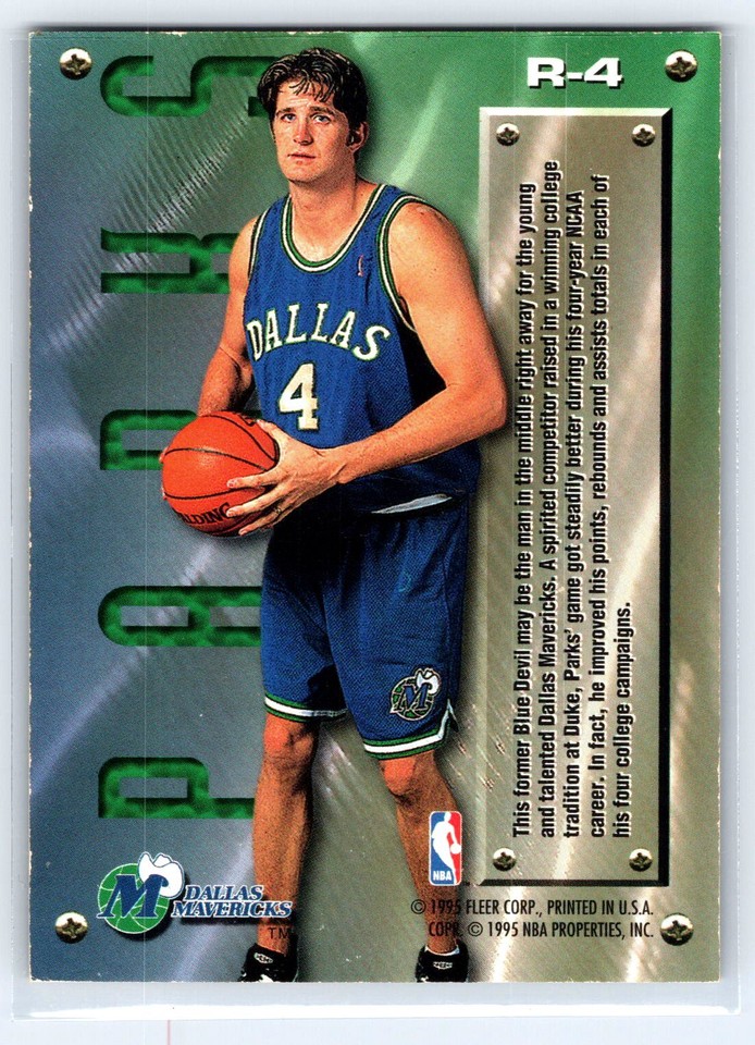 1995 Metal #R-4 Cherokee Parks Dallas Mavericks ROOKIE ROLL CALL | eBay