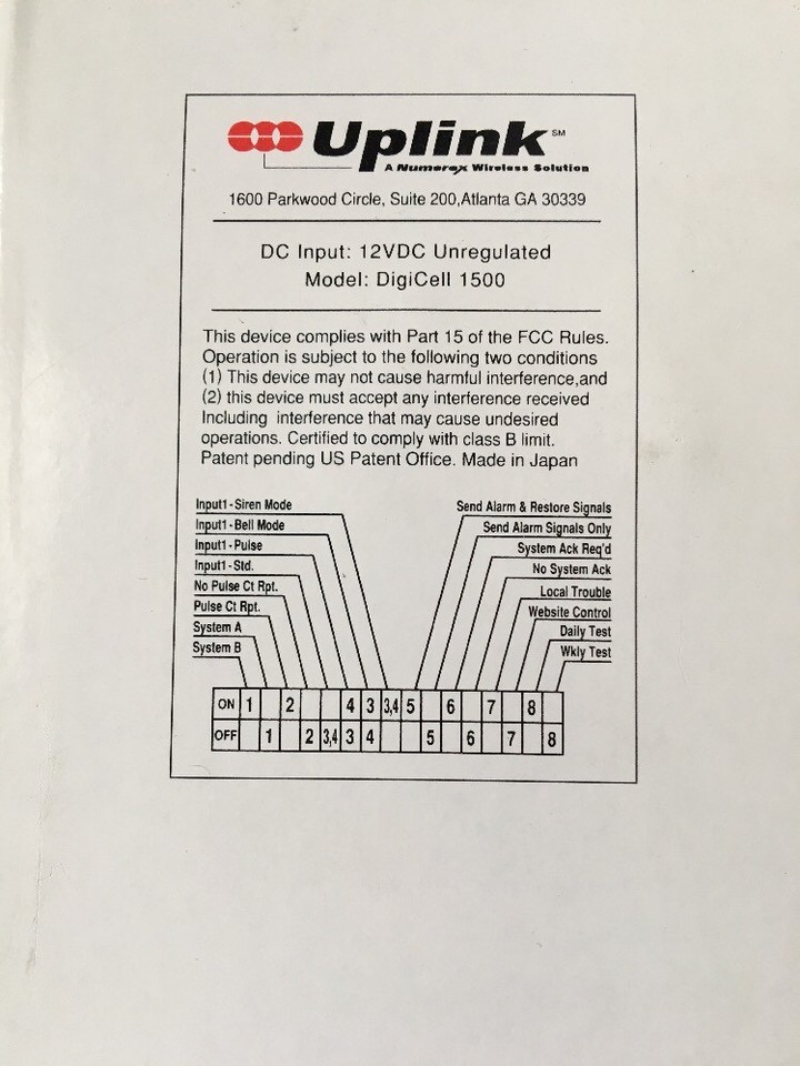 DIGICELL UPLINK 1500 TRANSMITTER RECEIVER RADIO NEW!! | eBay