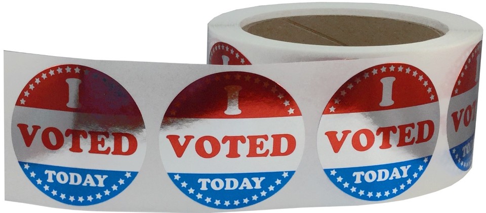 Shiny "I VOTED TODAY" Circle Stickers | 2" Inches Round | 500 Pack | eBay