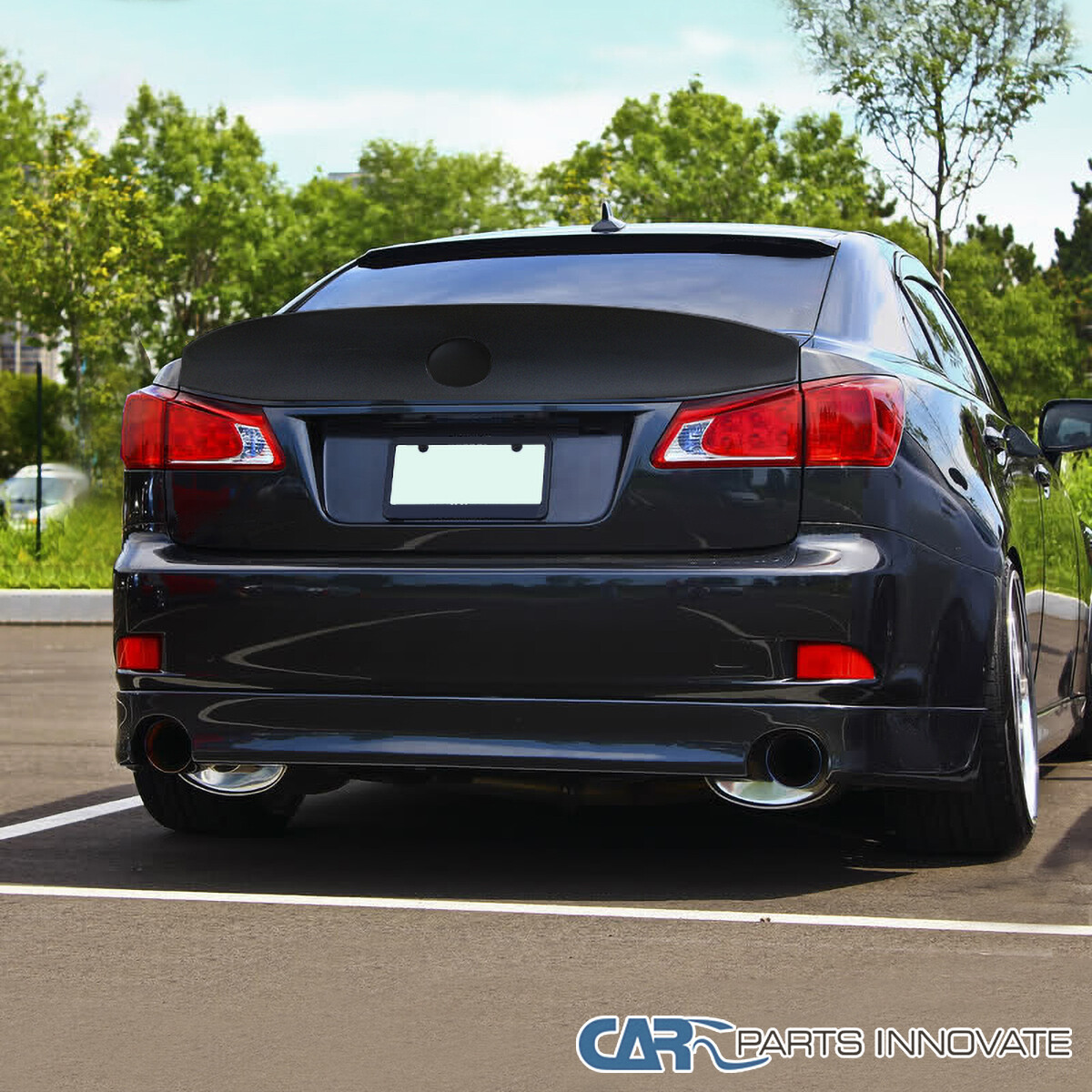 Fit 06-13 Lexus IS250 IS350 ISF Matte Black Rear Trunk Lip Spoiler Wing ...