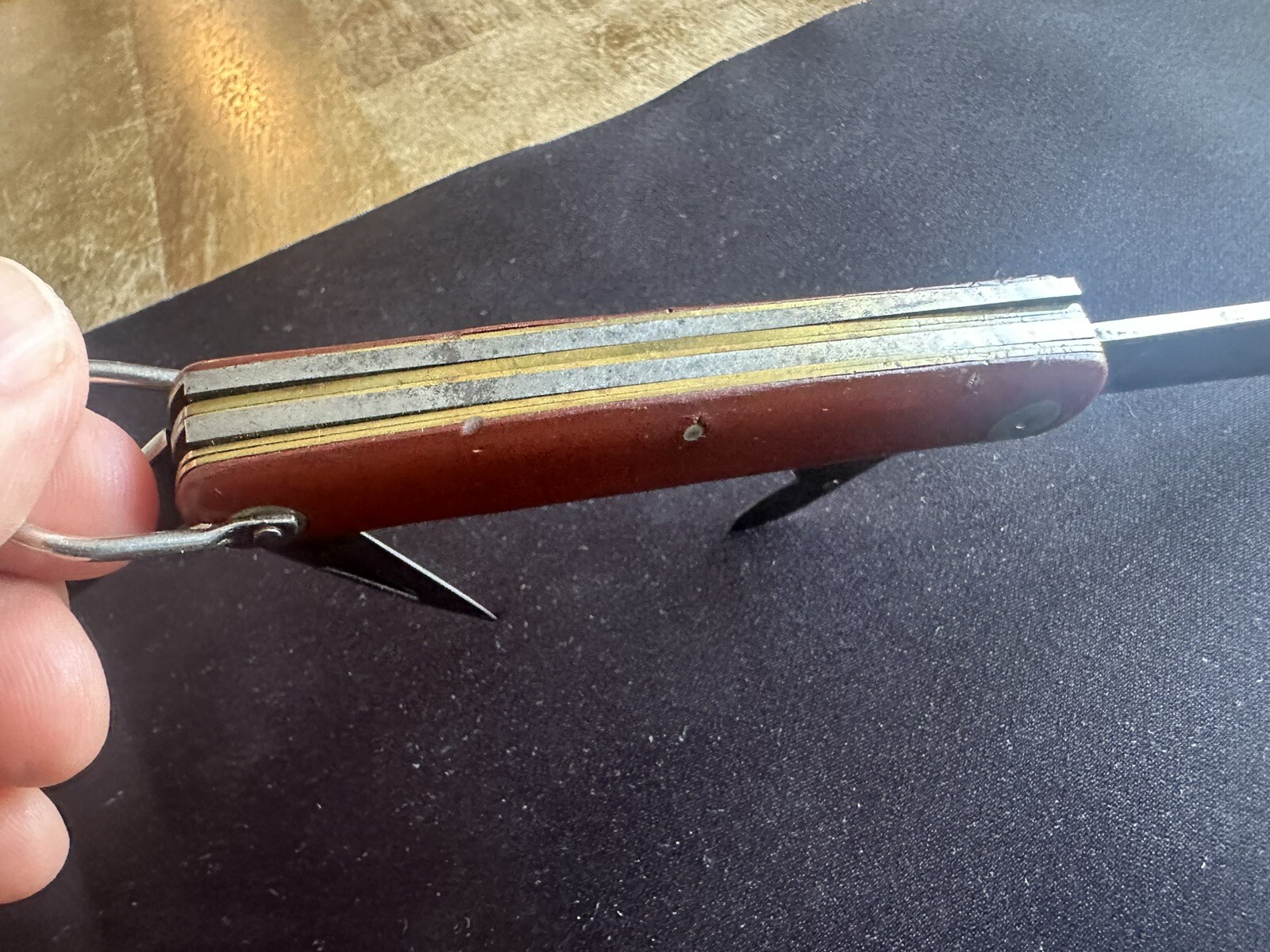 Rare Vintage Olean NY Kabar KA-BAR Kamp Knife Camp Folding Blade WW2 ...