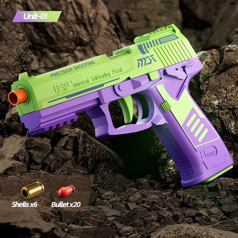 🔫 USP Soft Bullet Foam Blaster Shell Ejecting Toy Gun for Kids! | eBay