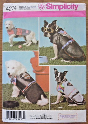 Simplicity 4274 Dog Clothes 4 variations size Small & Medium | eBay