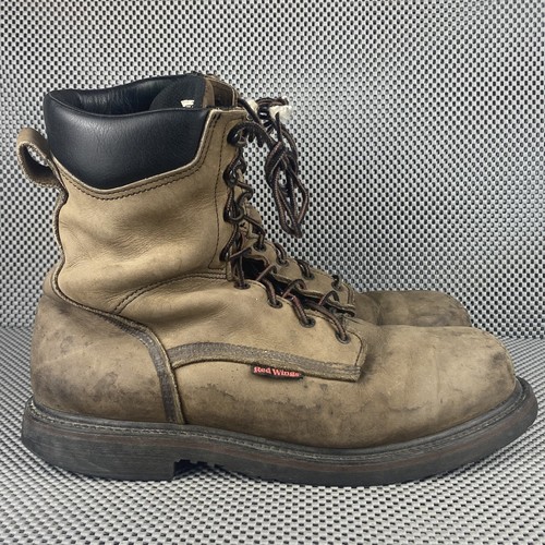 Vintage Red Wing Looger Boots Mens 12 D Brown Leather Lace Up Made in ...