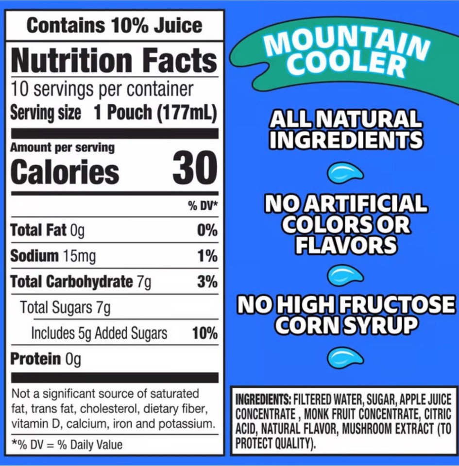 〽️New Exclusive Capri Sun Mountain Cooler Mix Fruit Kids Juice Boxes 10 ...