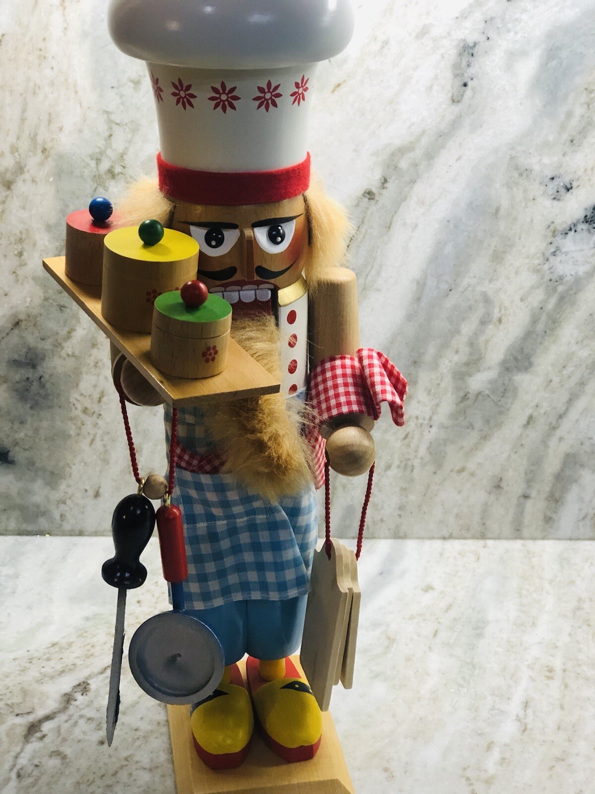 Collectible-Very Rare Wooden 17” Tall Steinbach Head Chef Cook ...