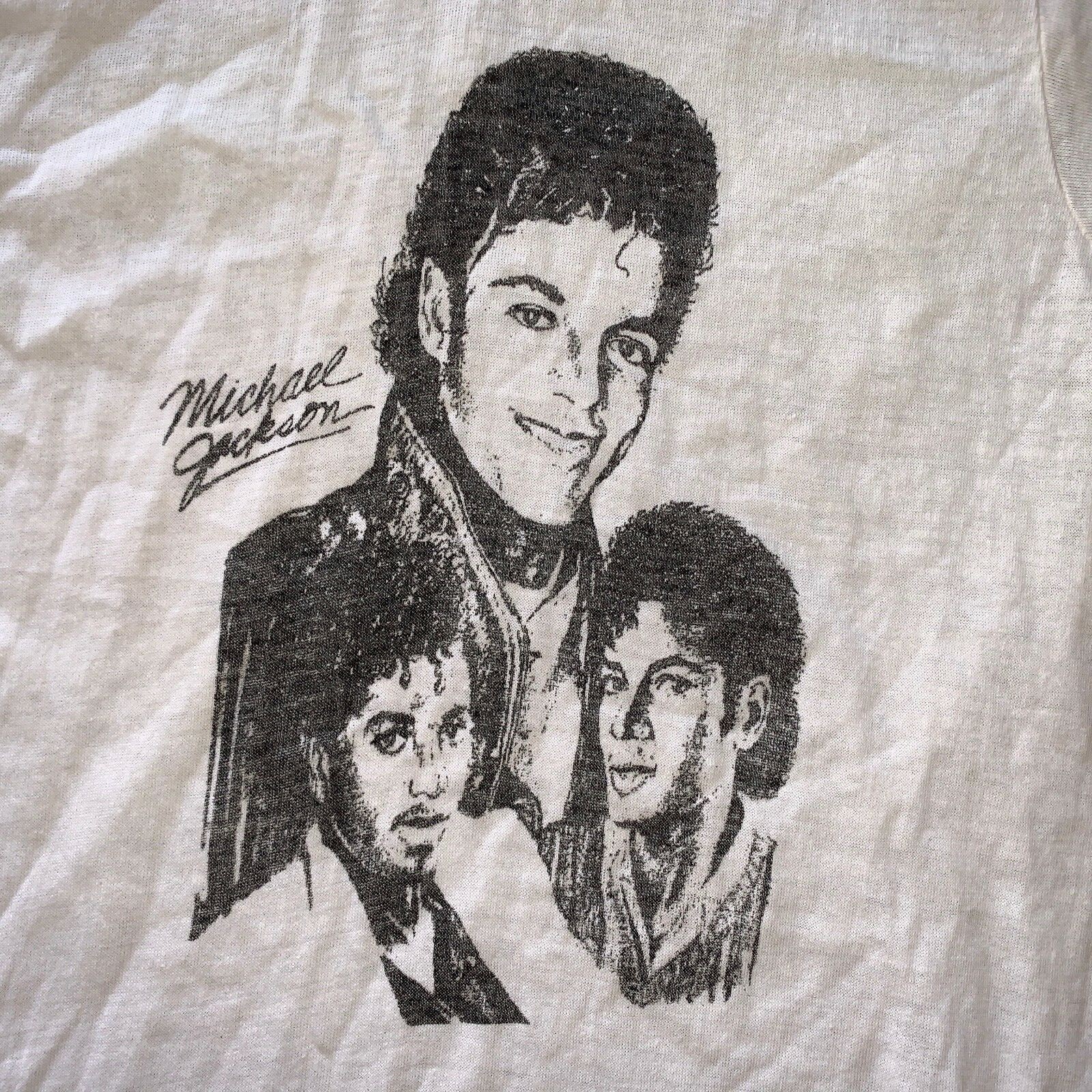 80s VINTAGE MICHAEL JACKSON RINGER T-SHIRT MEN SZ XXS… - Gem