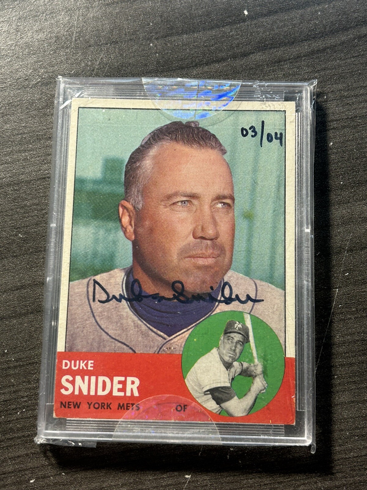 2004 topps originals signature edition Duke Snider 1963 Topps auto /4 ...
