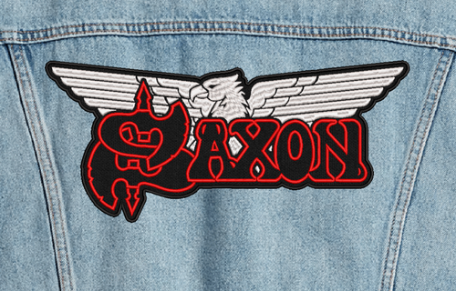 Saxon Back Patch Embroidered Saxon Eagle Logo High-quality Patch USA ...