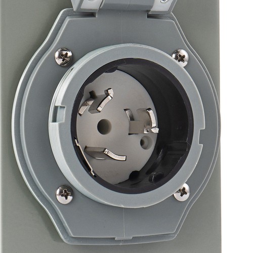 50 Amp Generator Extension Cord 25FT & Power Inlet Box Waterproof Combo ...