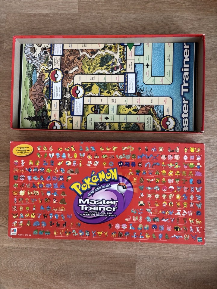 Pokemon Master Trainer Board Game 2001 Gold Vintage Hasbro Red FREE ...