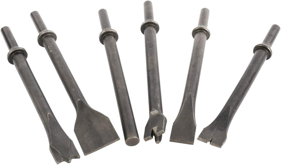9 Pack Pneumatic Air Hammer Punch Chipping Bits 0.39 In Shank Tools Set ...