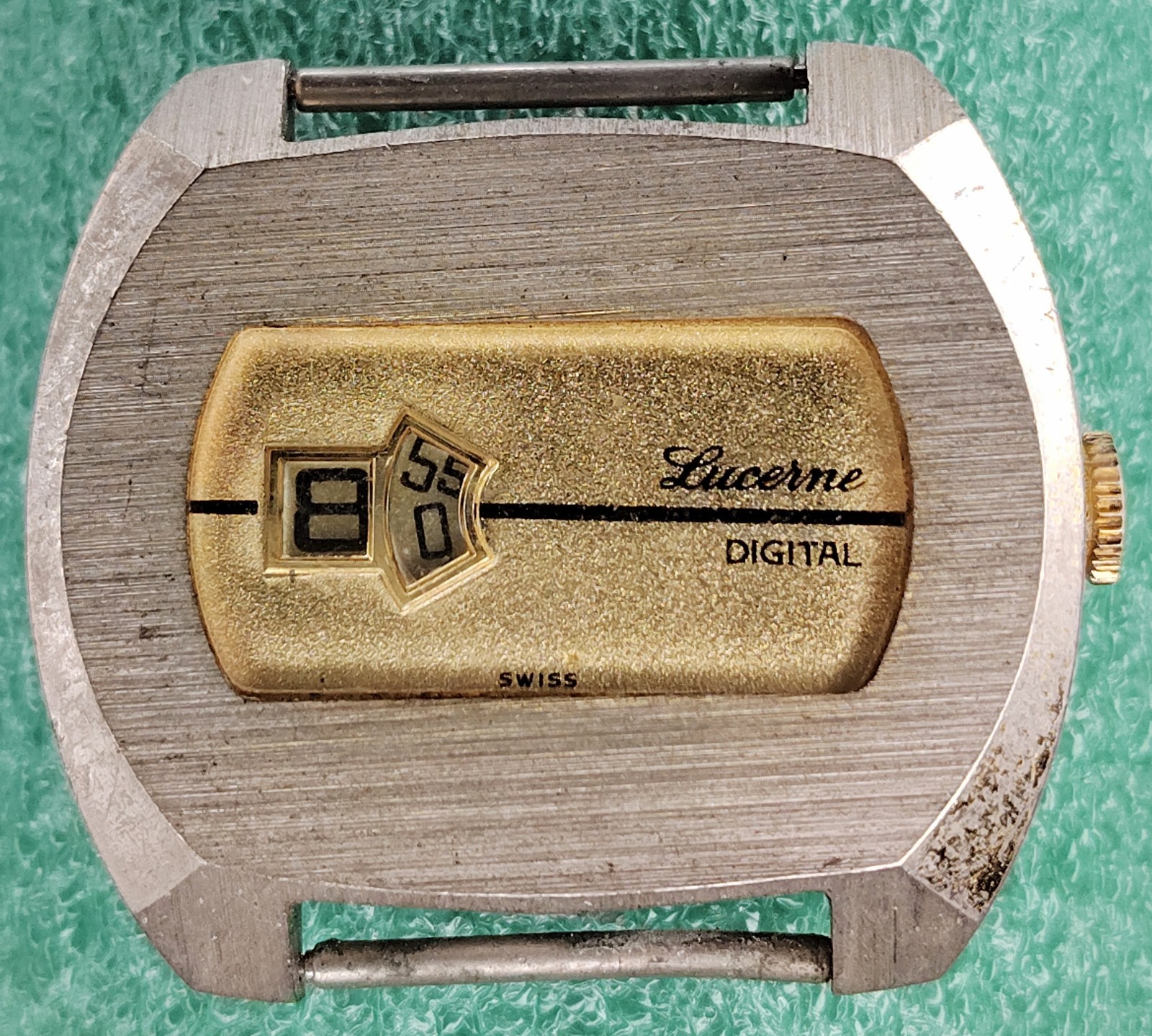 C1619 mens Vintage Lucerne Jump Hour Manual Wind Rectangle Fancy Watch ...