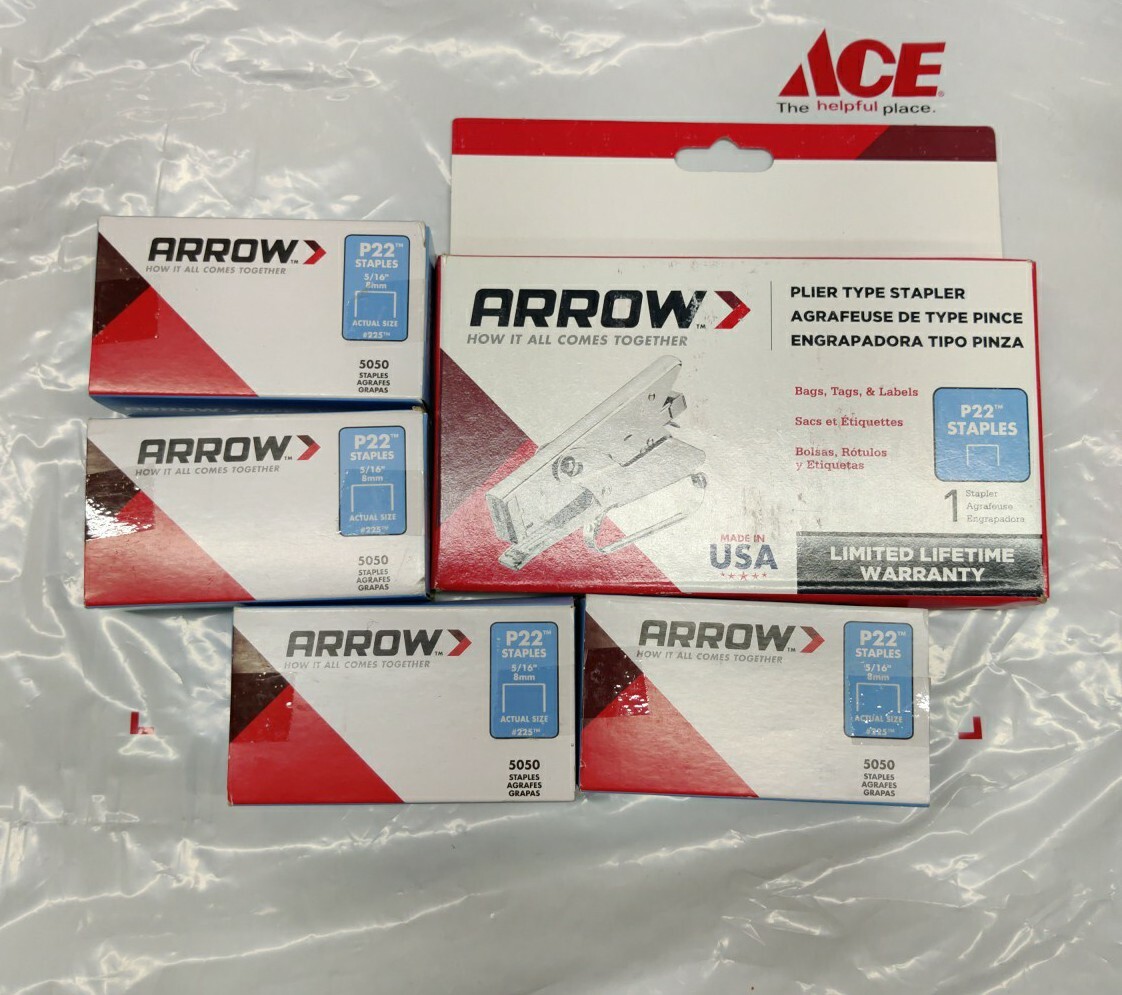 4 Boxes Staples for ARROW PLIER STAPLER P22 5/16 in with P22 Stapler | eBay