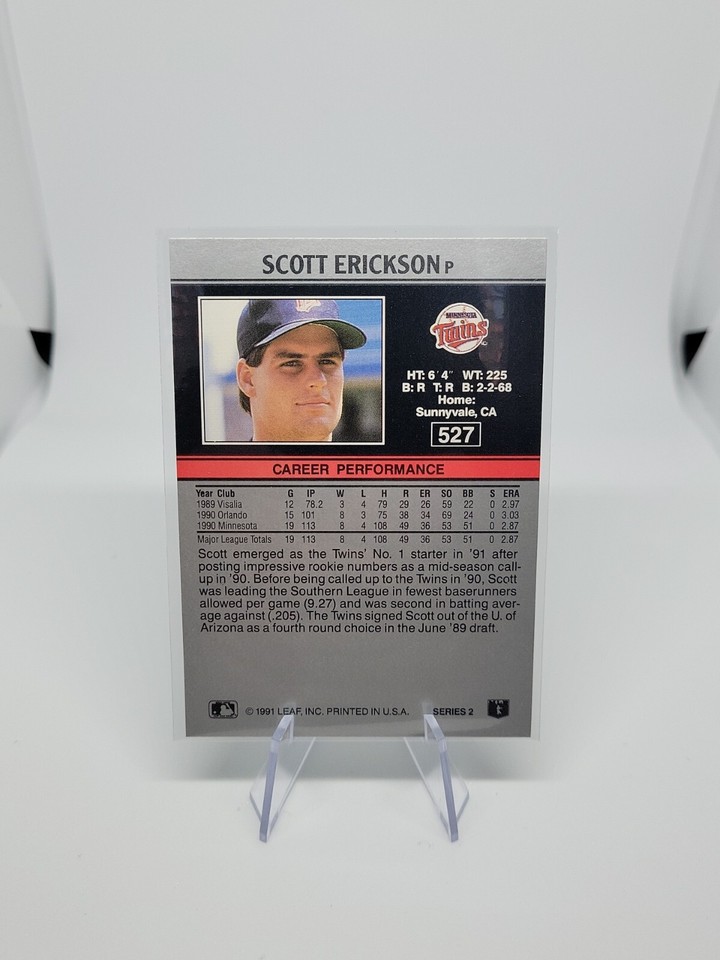 1991 Leaf Scott Erickson Baseball Cards #527 | eBay
