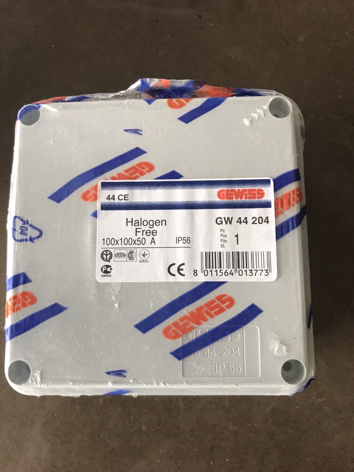5 X GEWISS 100x100x50mm Surface Mounted Plastic Enclosures Ip56 ...