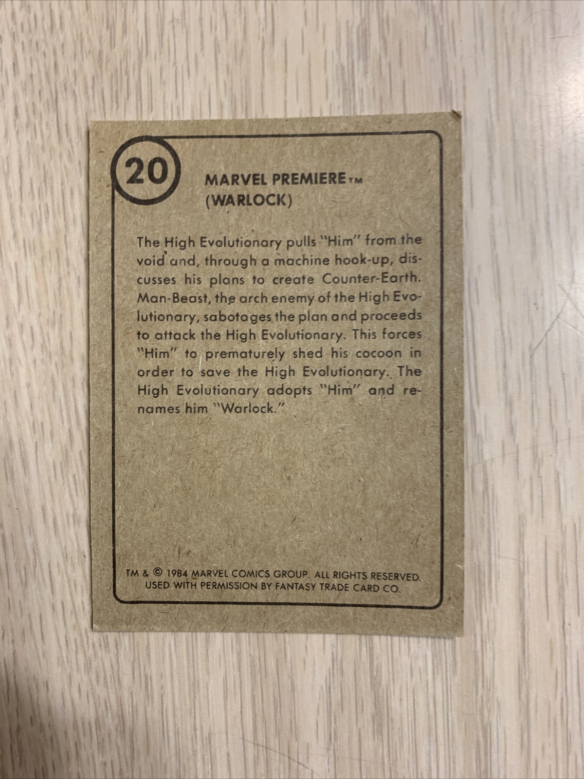 MARVEL PREMIERE #1 WARLOCK MARVEL SUPERHEROES FIRST ISSUE COVERS CARD ...