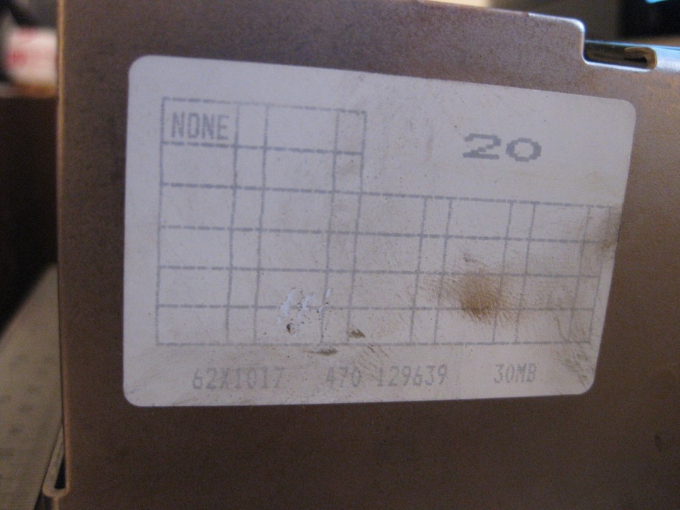 Vintage IBM PC 30MB Winchester Hard Drive Giant 8" Long 6" Wide 3" Tall ...