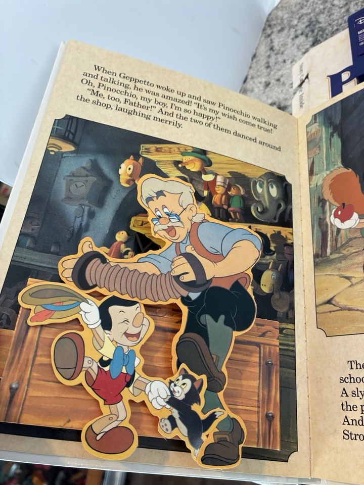 DISNEY 6 Read Along Deluxe Cassette & Pop Up Books Aladdin Beauty Snow ...