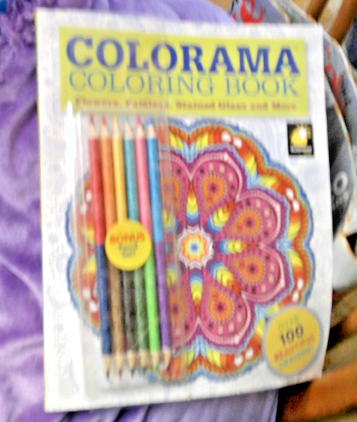 Colorama Coloring Book for Adults with 12 Colored Pencils Flowers ...