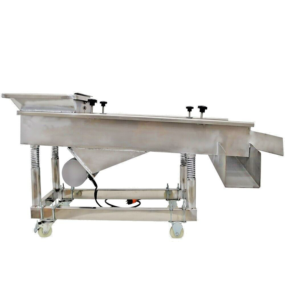 220V Electric Linear Vibrating Screen Stainless Shaker 6mm Oscillating ...