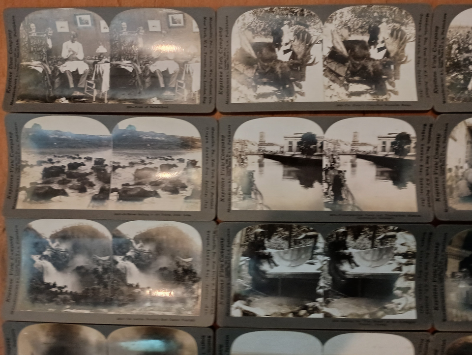 15 Keystone Stereoview Cards 1897–1916 Curved Mounts WWI Ships Cotton ...