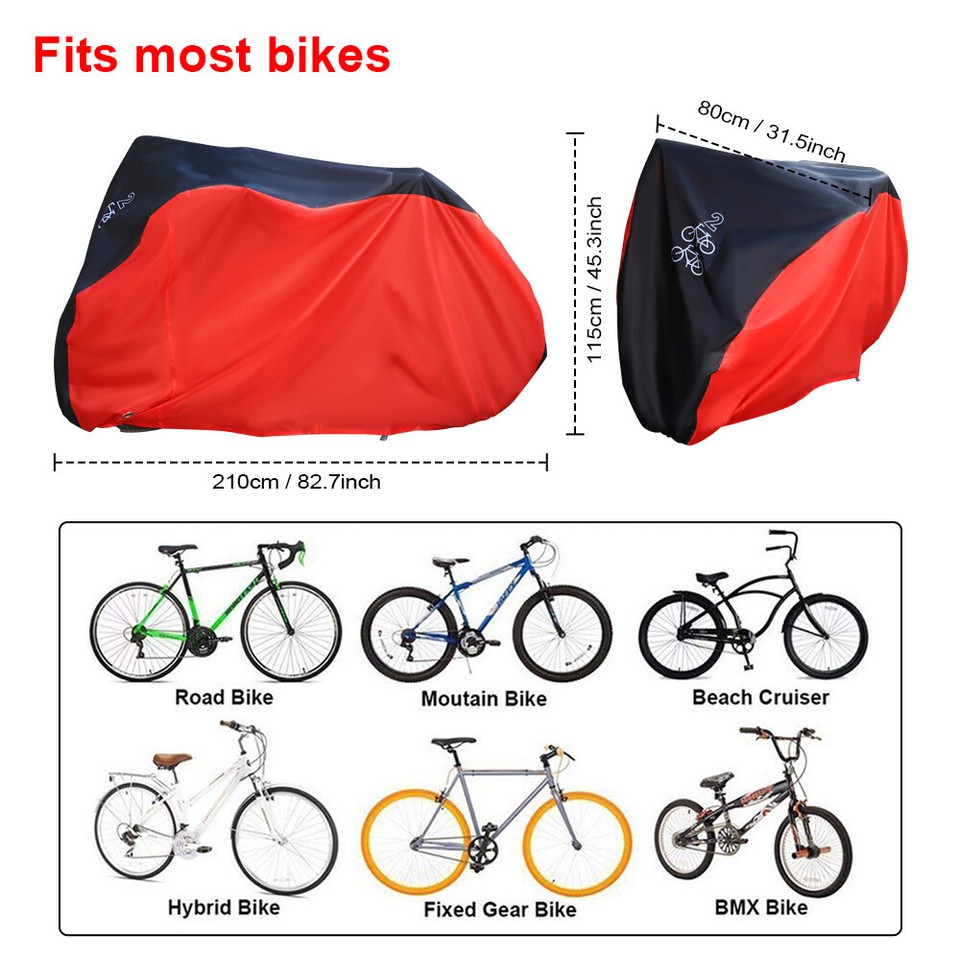 Bike Cover Waterproof Rain UV Protector Storage For Single/Double ...